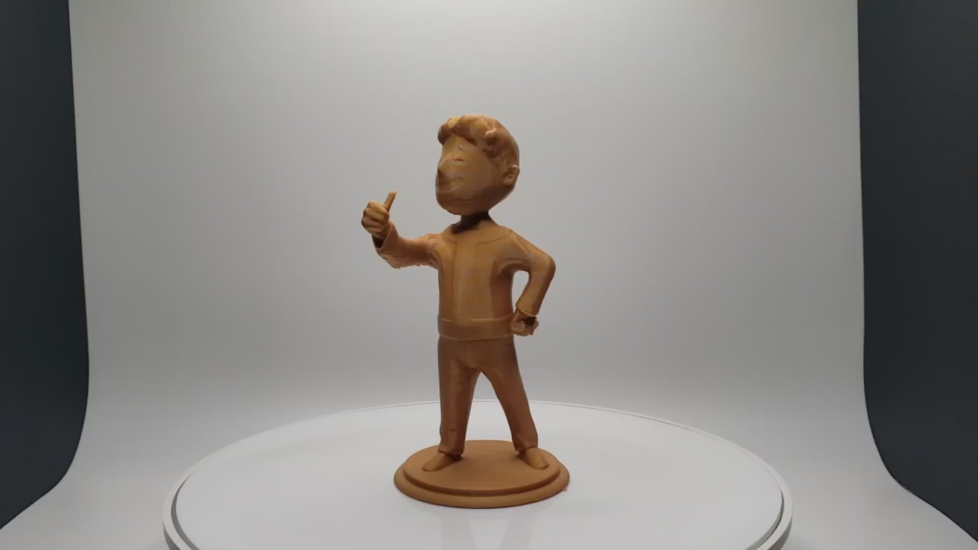 Golden Fallout Vault Boy Statue – SGM Design Lab